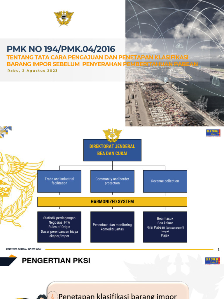 PMK 194 2016 Tata Cara Pengajuan Dan Penetapan Klasifikasi Barang Impor Sebelum Penyerahan ...