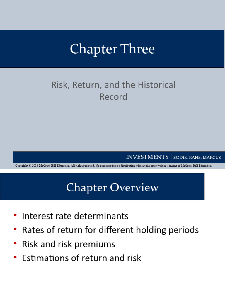 Chapter 3 - Risk, Return and The Historical Record | PDF | Interest ...