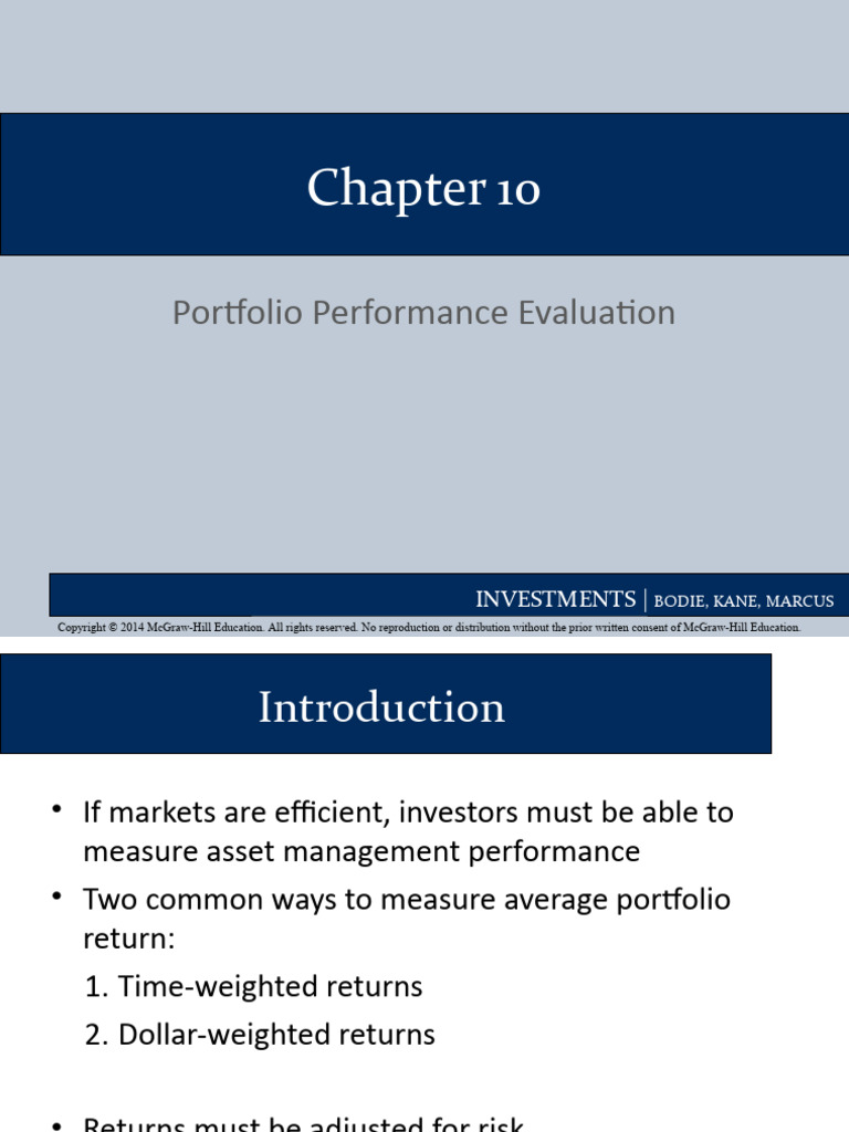 Chapter 10 - Portfolio Performance Evaluation | PDF | Sharpe Ratio | Asset Allocation