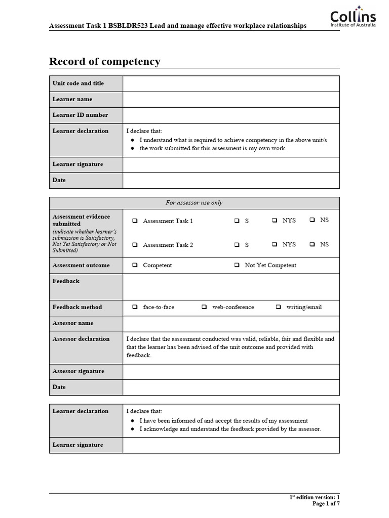 BSBLDR523 - Assessment Task 1 | PDF | Diversity (Business) | Communication