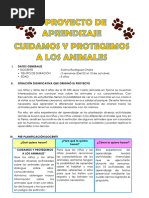 Proyecto Explorando El Mundo Animal | PDF | Aprendizaje | Vertebrados