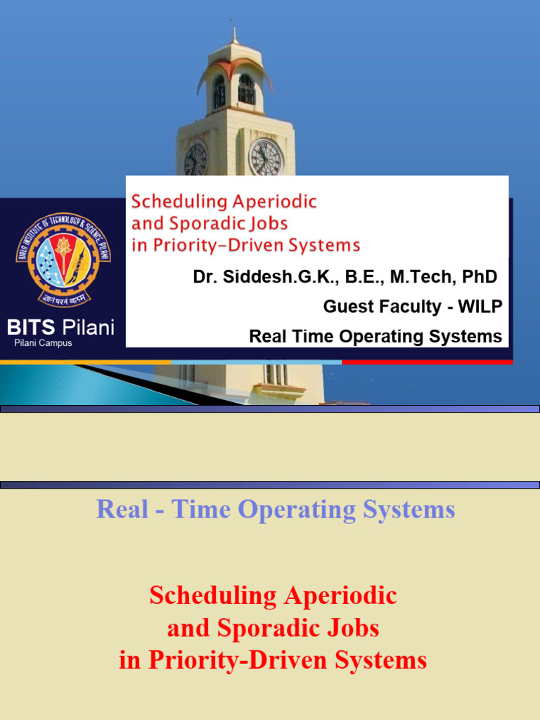 Class 5 RTOS-Real Time Systems-August 2021 | PDF | Scheduling (Computing) | Computer Science