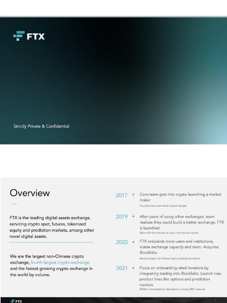 FTX1 Pitchdeck | PDF