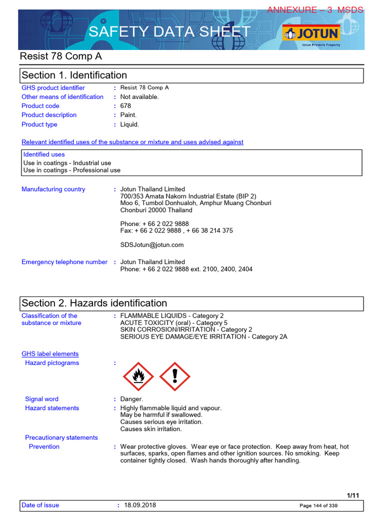 MSDS | PDF | Toxicity | Occupational Safety And Health