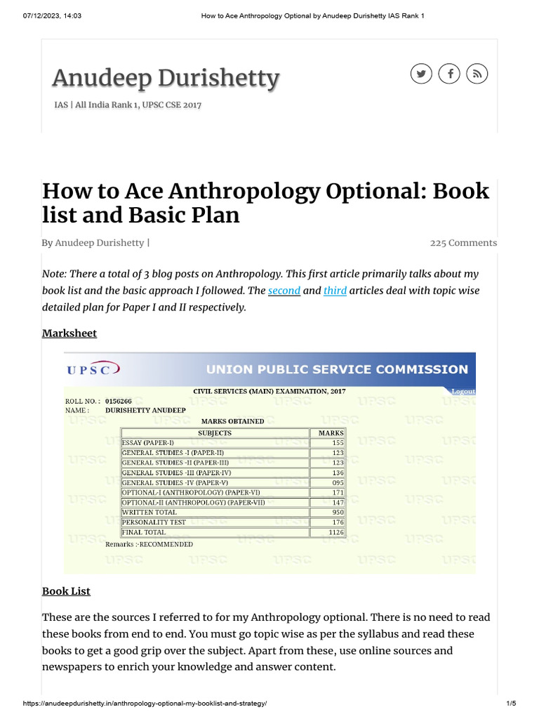 Anthro Optional | PDF | Anthropology | Tribe