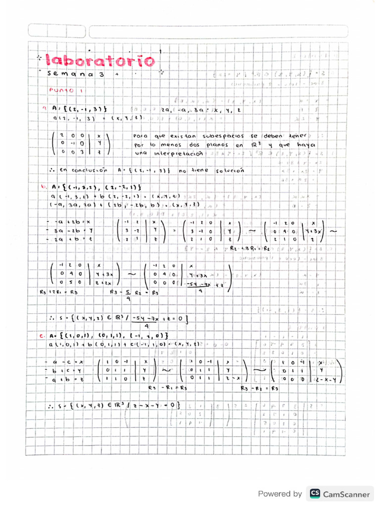 Algebra lineal semana 3 | PDF Algebra lineal semana 3 | PDF
