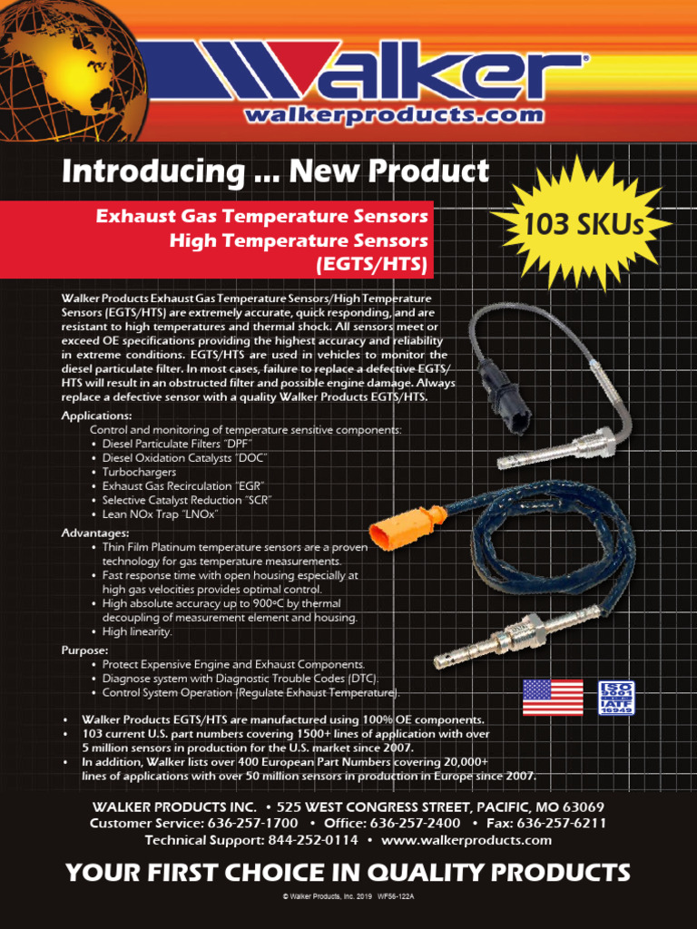 Exhaust Gas Temp - High Temp Sensor Application Guide - Us Wf56-122a ...