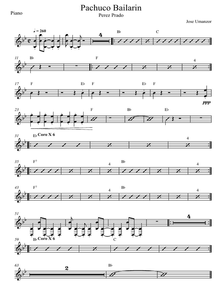 Pachuco - Bailarin - Piano | PDF
