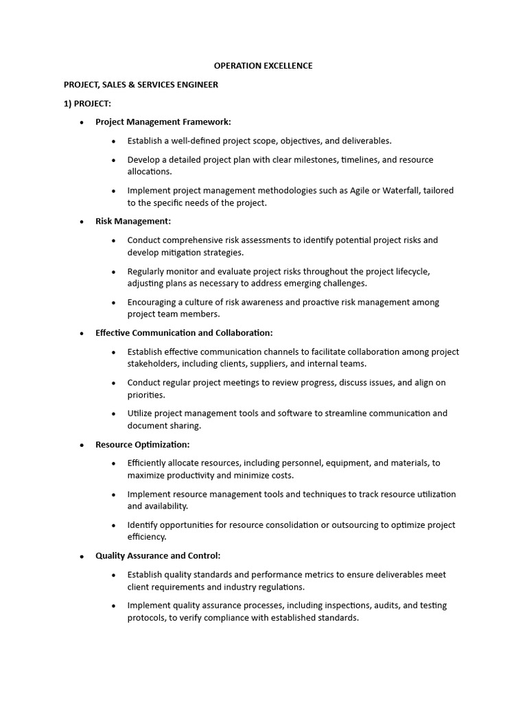 Project Management for Operational Excellence | PDF | Project ...