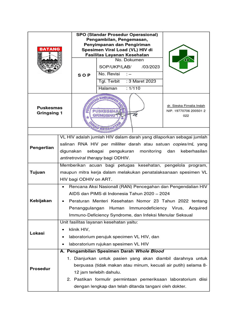 Dokumen Sop P3325070101 Updated 20230406134234 | PDF