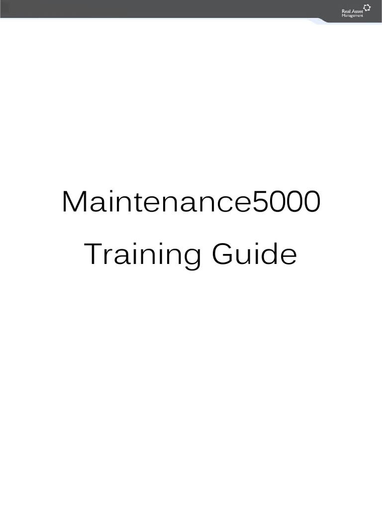 Maintenance5000 Training Guide | PDF | Computer File | Databases