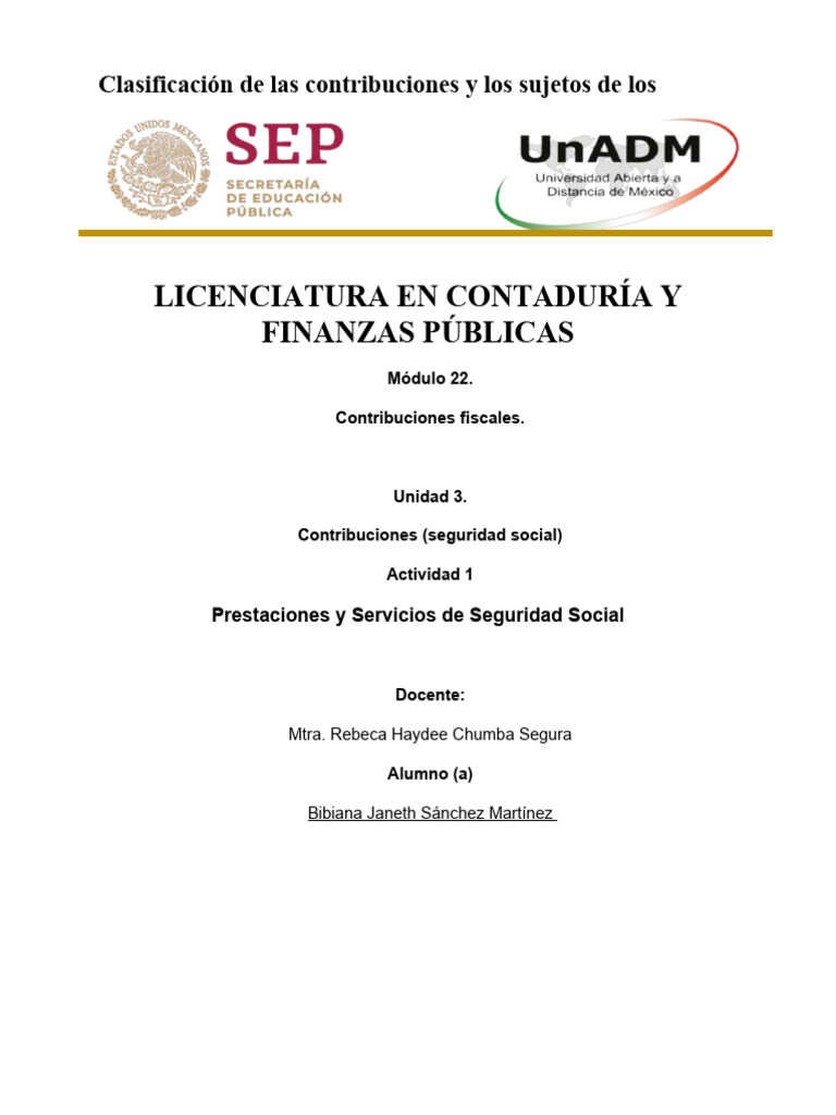 M22 U3 A1 Sanchezmb | PDF | Pensión | Seguro