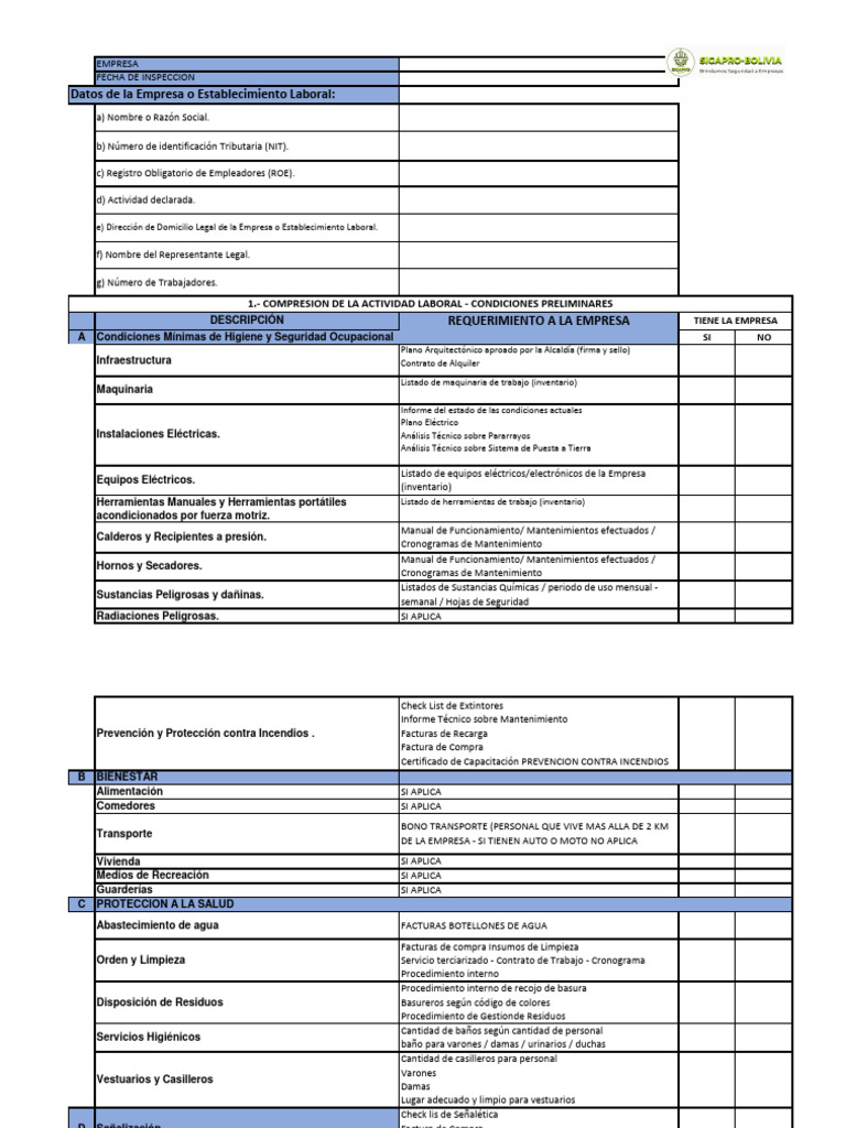 Relevamiento Informacion PGSST | PDF | Seguridad y salud ocupacional | Residuos