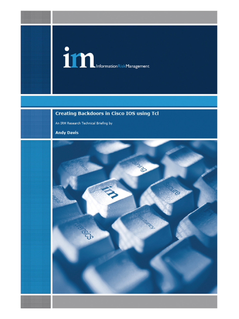 Creating Backdoors in Cisco IOS Using TCL | PDF | Computer Science | Internet Architecture