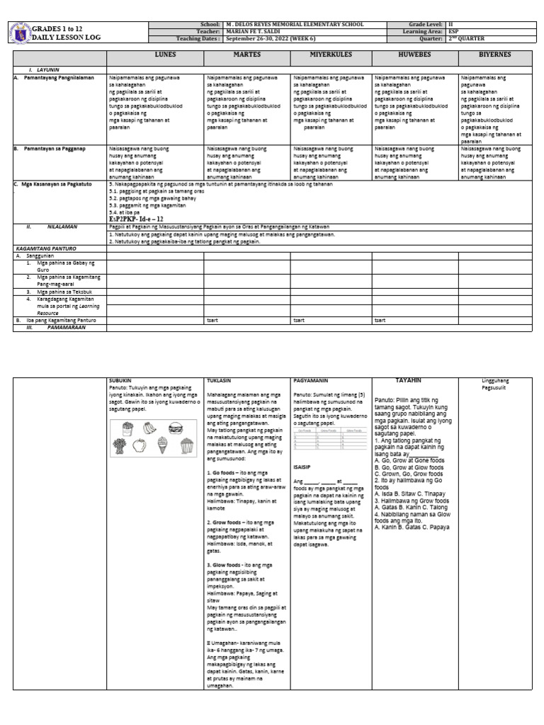 DLL - Esp 2 - Q2 - W5 | PDF