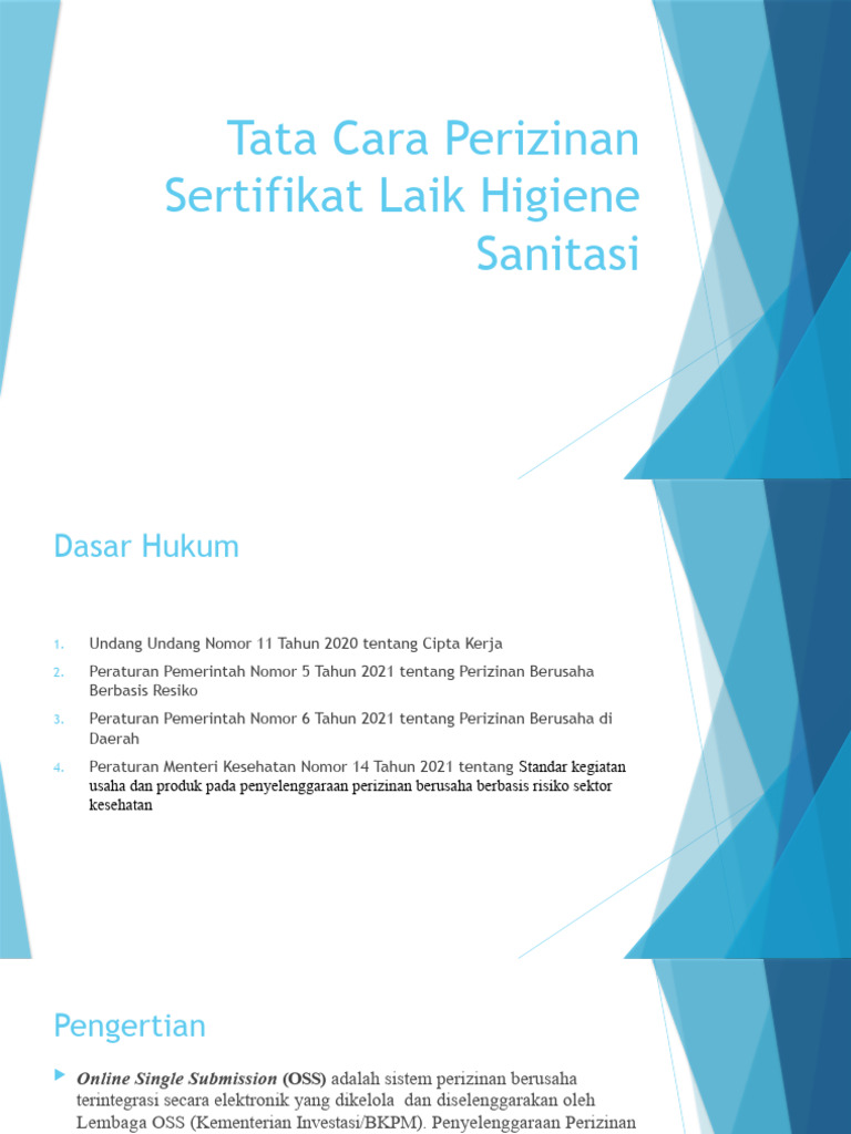 Tata Cara Perizinan Sertifikat Laik Higiene Sanitasi | PDF Tata Cara Perizinan Sertifikat Laik Higiene Sanitasi | PDF