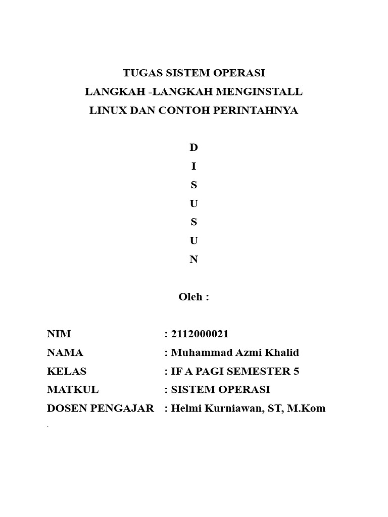 Muhammad Azmi Khalid - Sistem Operasi UAS No. 5 Dan 6 | PDF