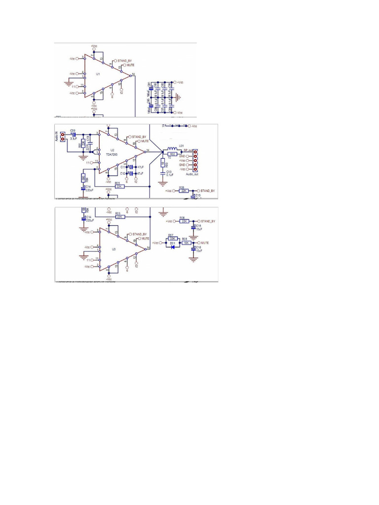 Circuito de TDA7293 en Cascada | PDF