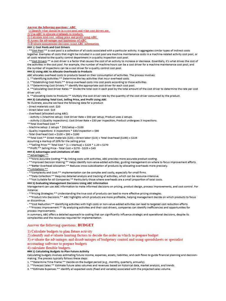 Cost Chat GPT | PDF | Cost | Cost Accounting