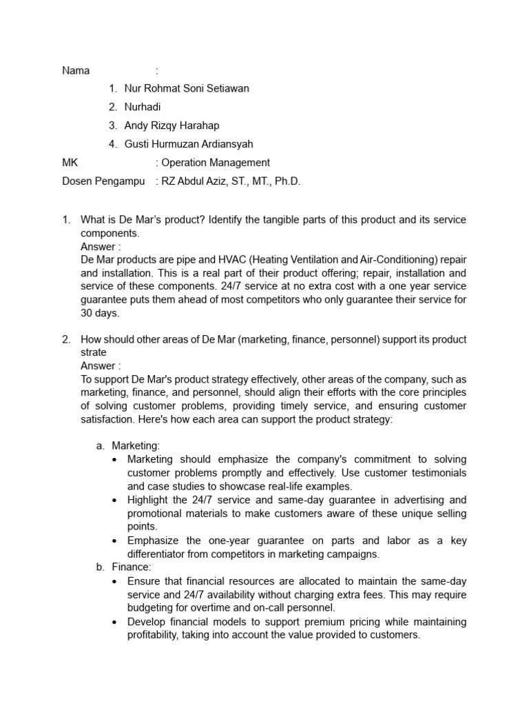 Tugas Pertemuan 3 - OM | PDF | Marketing | Pricing Tugas Pertemuan 3 - OM | PDF | Marketing | Pricing
