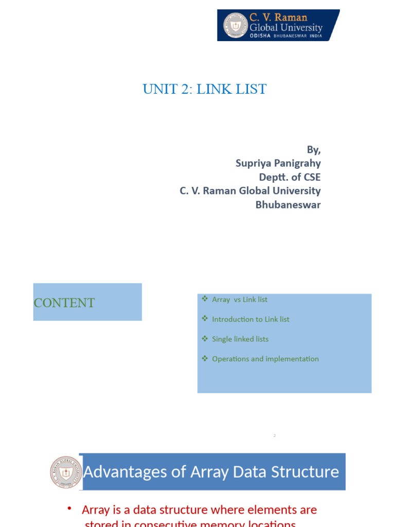 UNIT 2 Supriya (Single Link List) | PDF | Pointer (Computer Programming) | Data Management