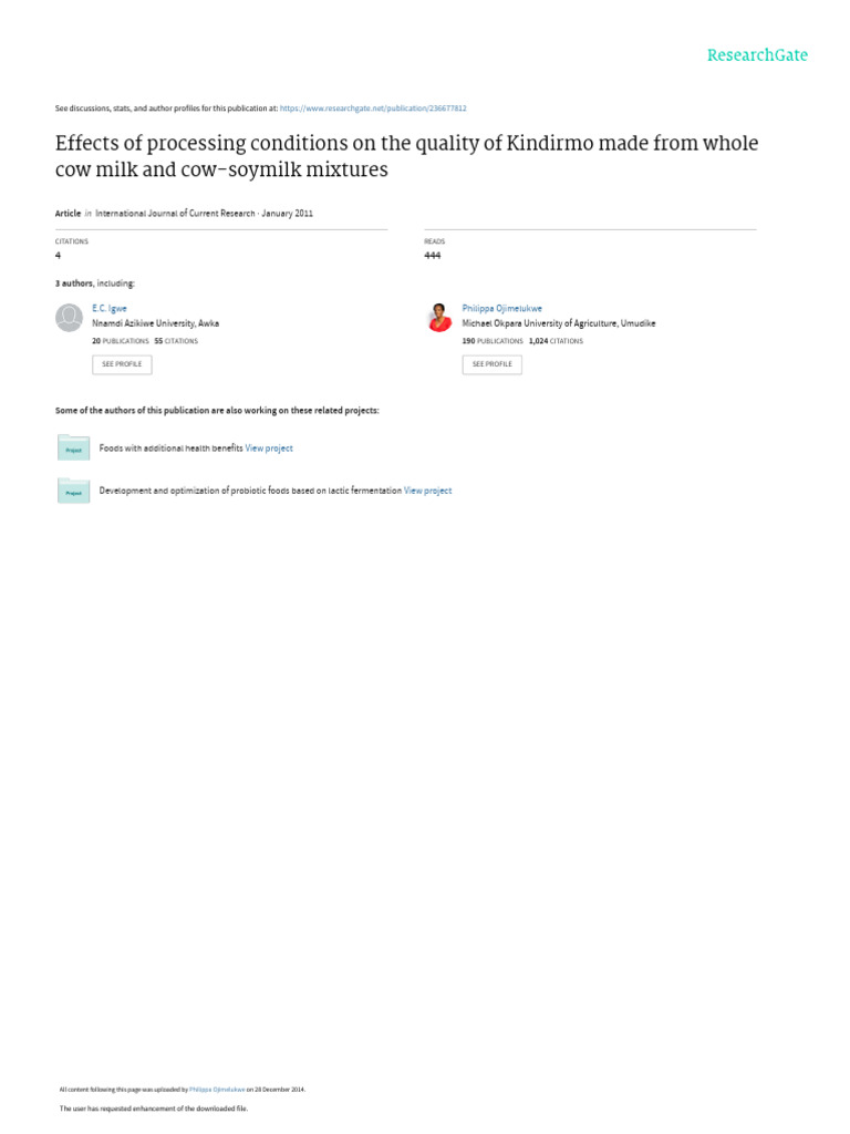 Back Slopping Methode 2011 | PDF | Yogurt | Milk