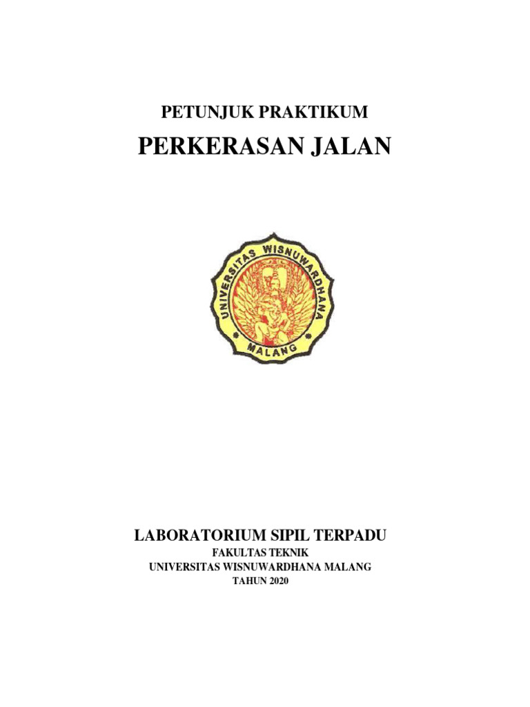 Modul Praktikum Bahan Perkerasan Jalan Kop New | PDF | Griya & Taman