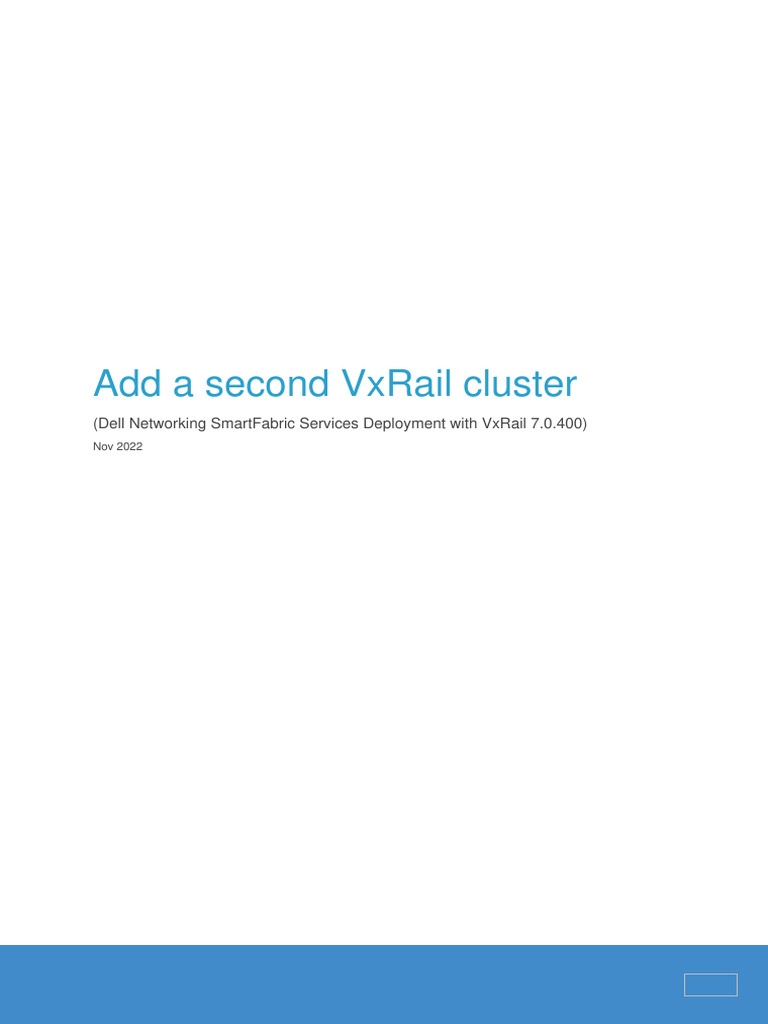 Add A Second Vxrail Cluster Download Free Pdf Computer Network Domain Name System