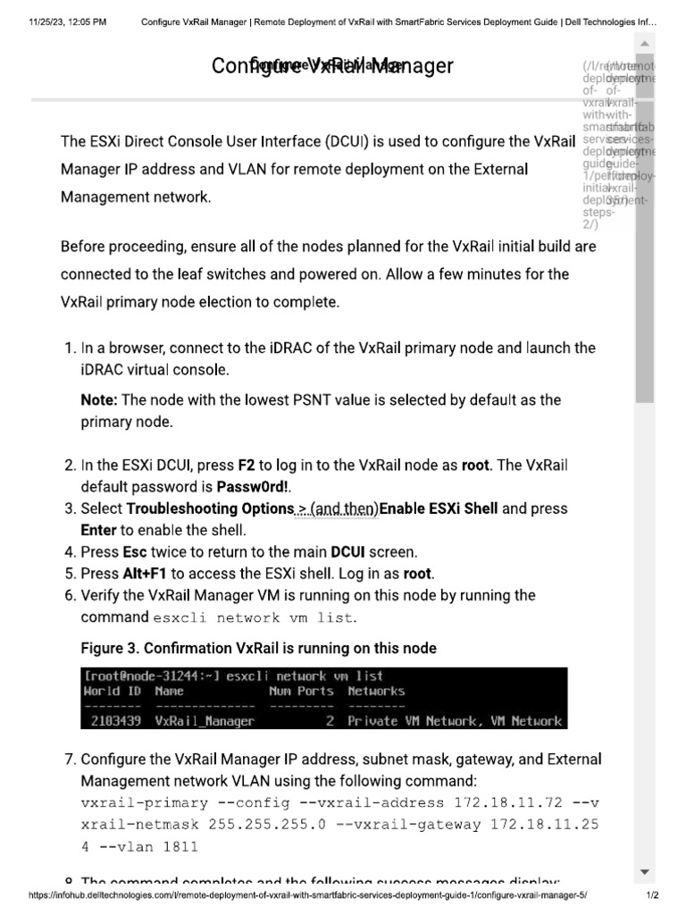 Configure VxRail Manager | PDF