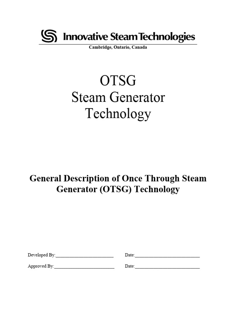 OTSG Technology Overview and Benefits | PDF | Boiler | Steam