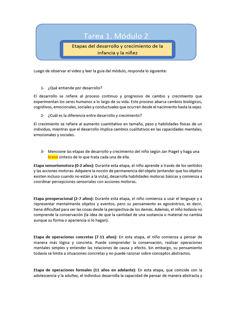 Actividad 1, Modulo 2 | PDF | Pensamiento | Teoria de la mente