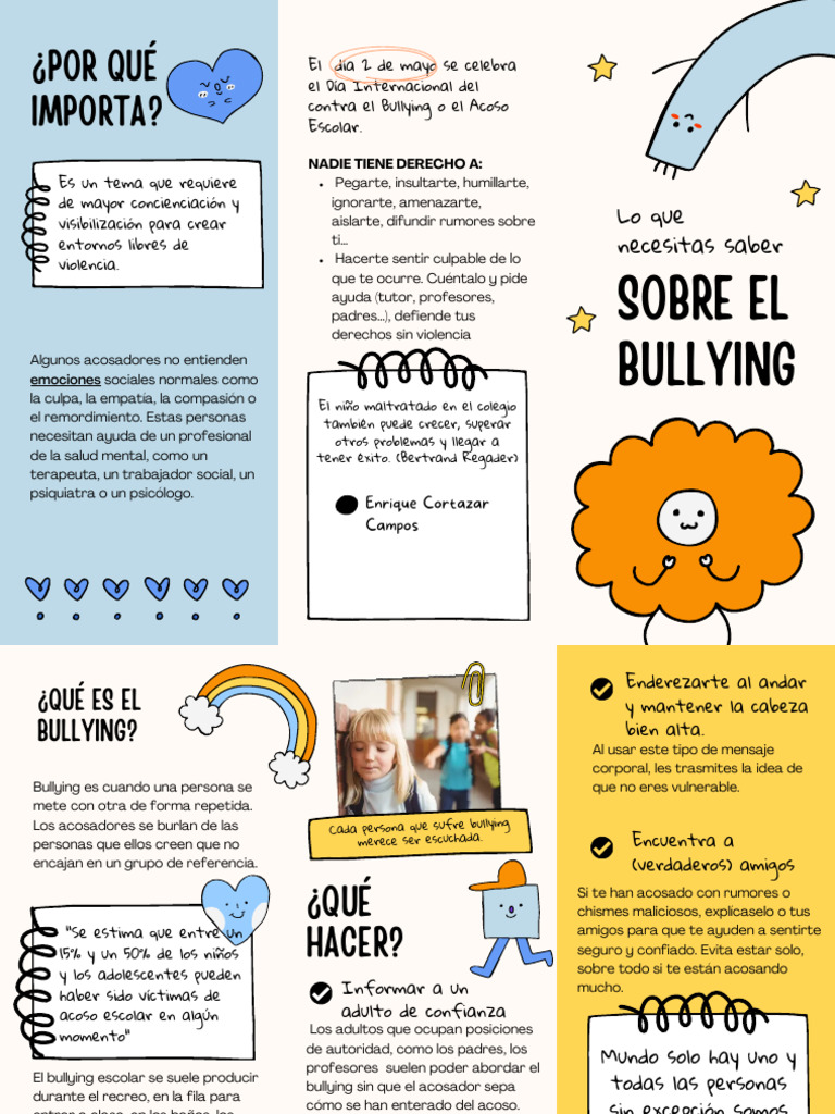 Folleto Bullying | PDF | Psicología Social | Sicología