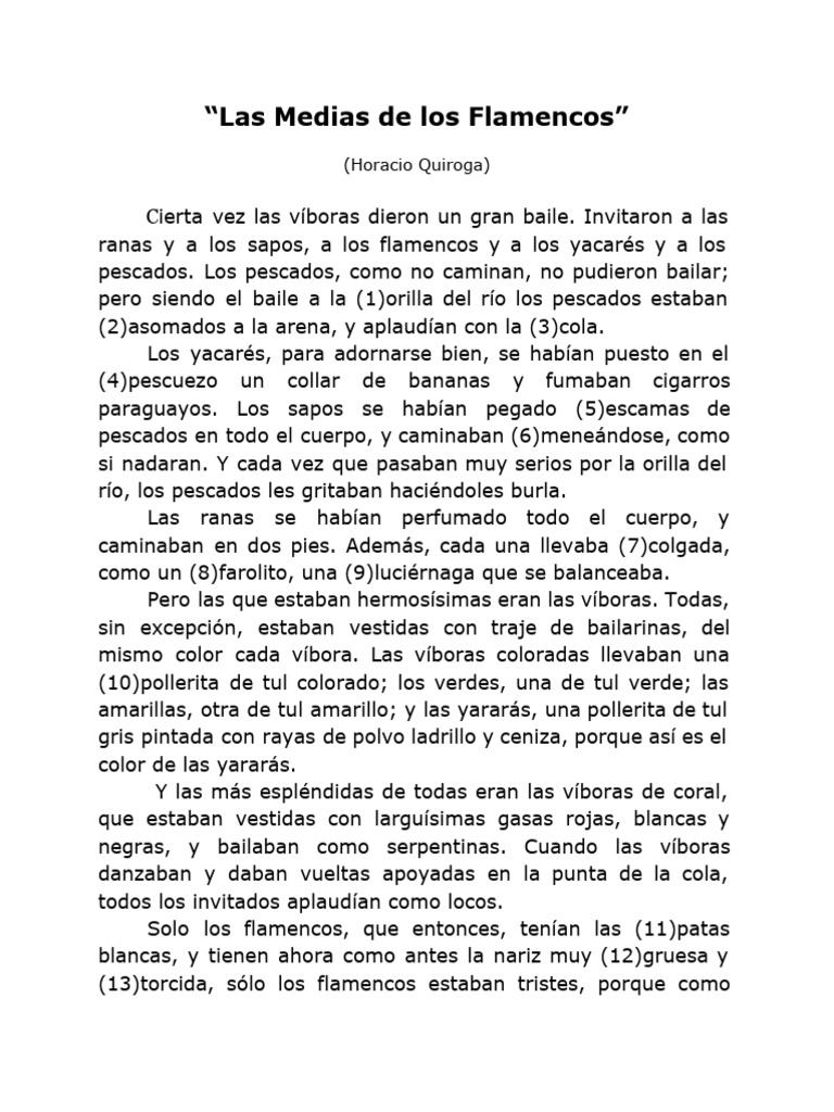 Las Medias Coloradas de los Flamencos | PDF | Poesía