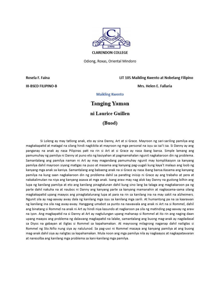 Tanging Yaman Ni Laurice Guillen | PDF