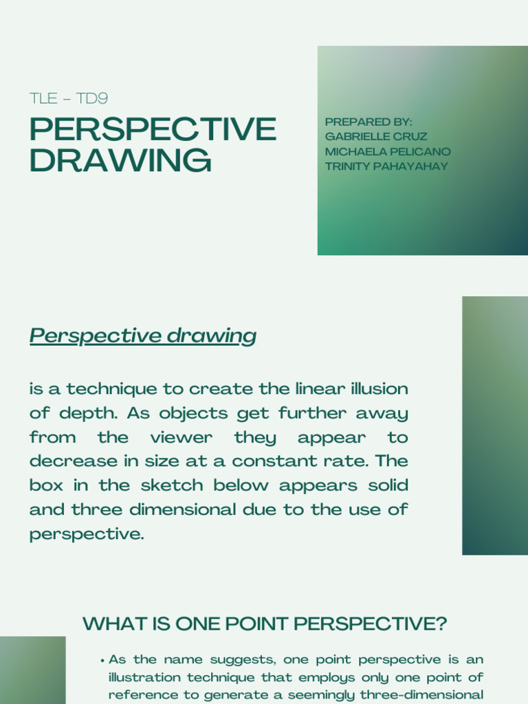 TD9 Perspective Drawing | PDF | Perspective (Graphical) | Geometry