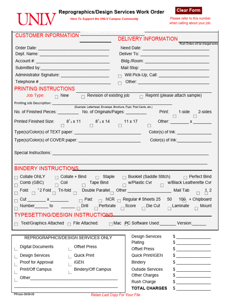 Work Order Template 06 | PDF | Bookbinding | Printing
