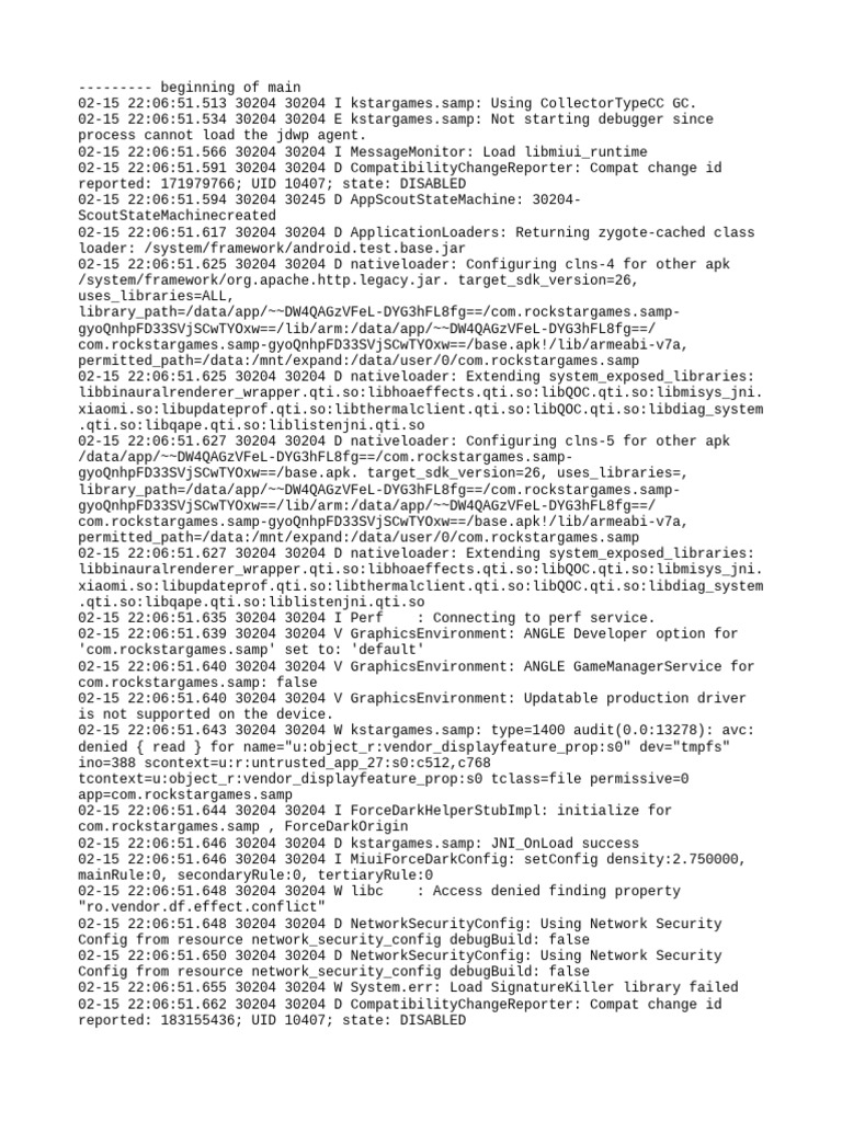 Logcat | PDF | System Software | Software
