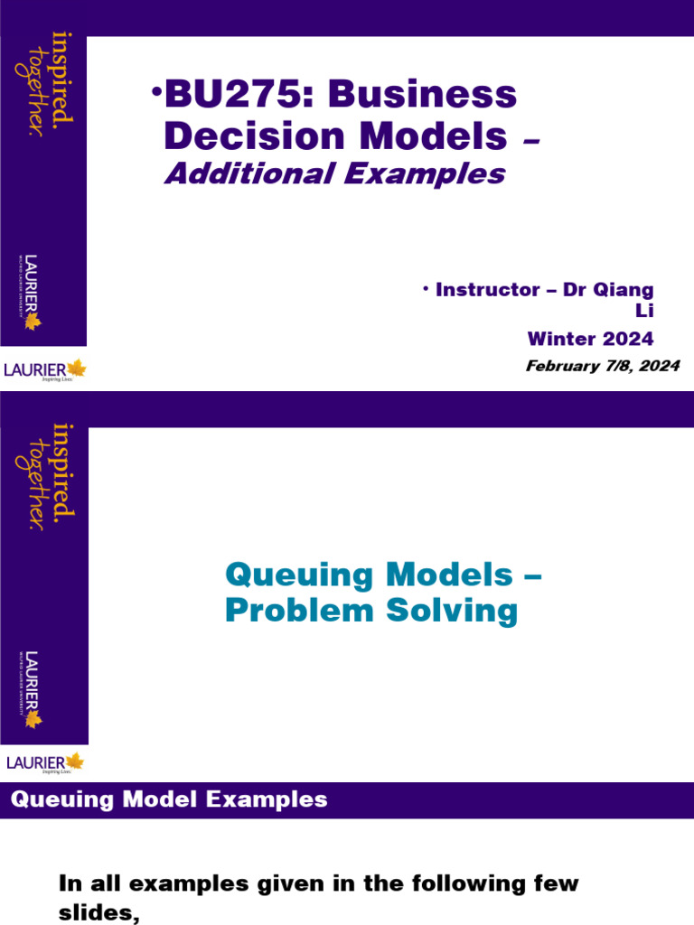L5-2 - Problem Solving For Queue | PDF | Applied Mathematics | Operations Research