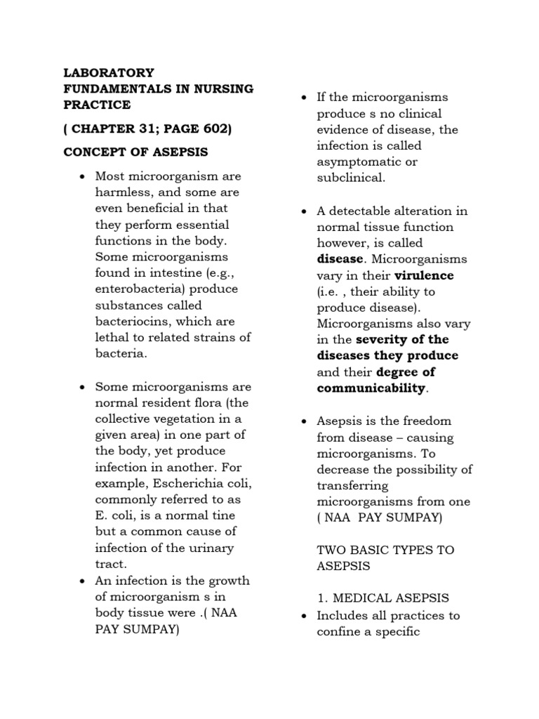 Laboratory Fundamentals in Nursing Practice | PDF | Infection | Shock ...