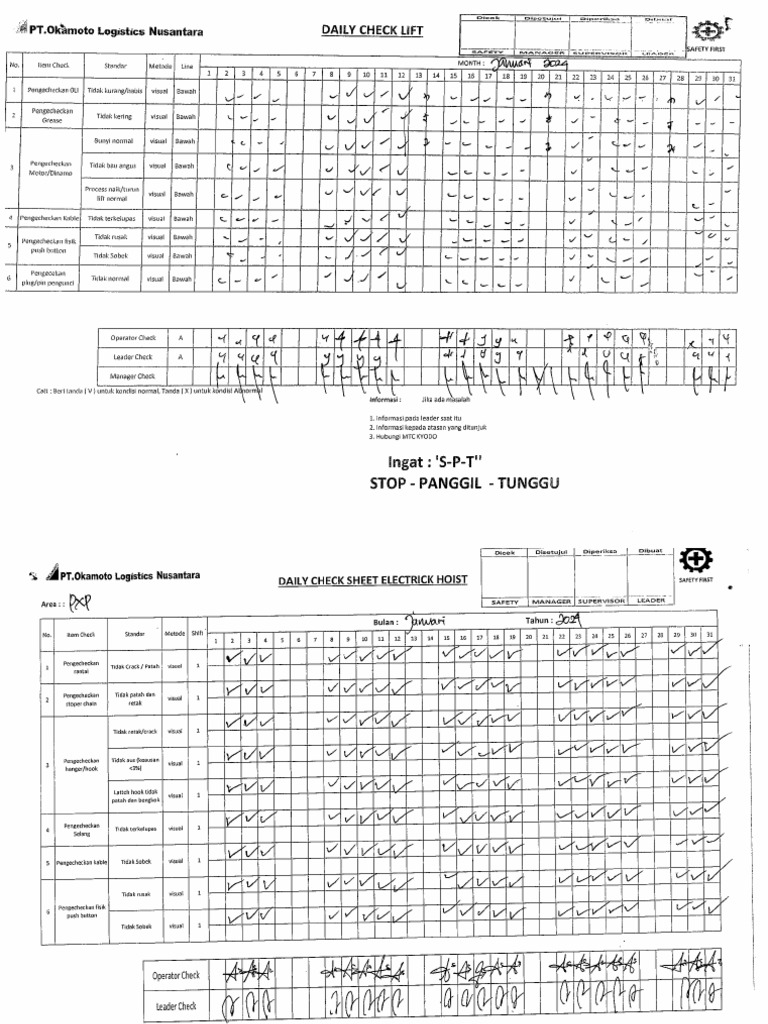 Chechsheet Lift | PDF