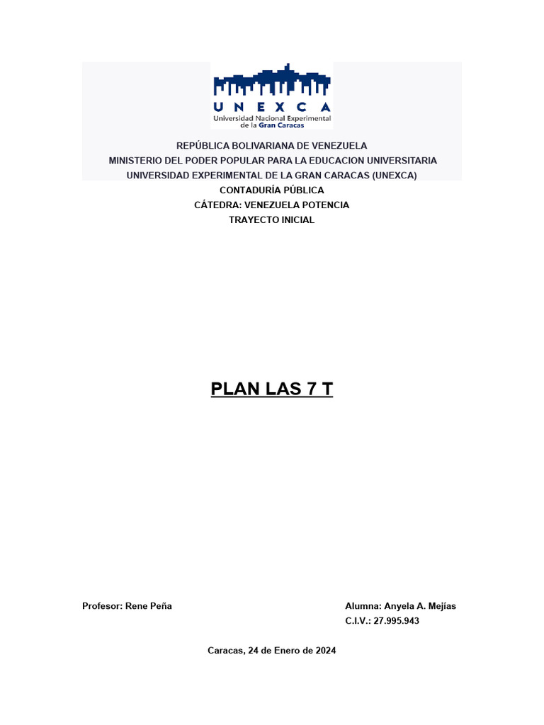 Plan 7 T | PDF | Venezuela