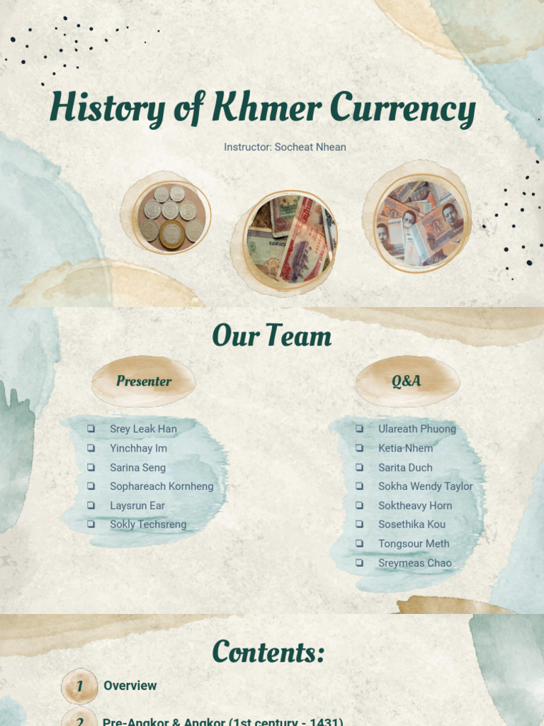 History of Khmer Currency | PDF | Cambodia | Trade