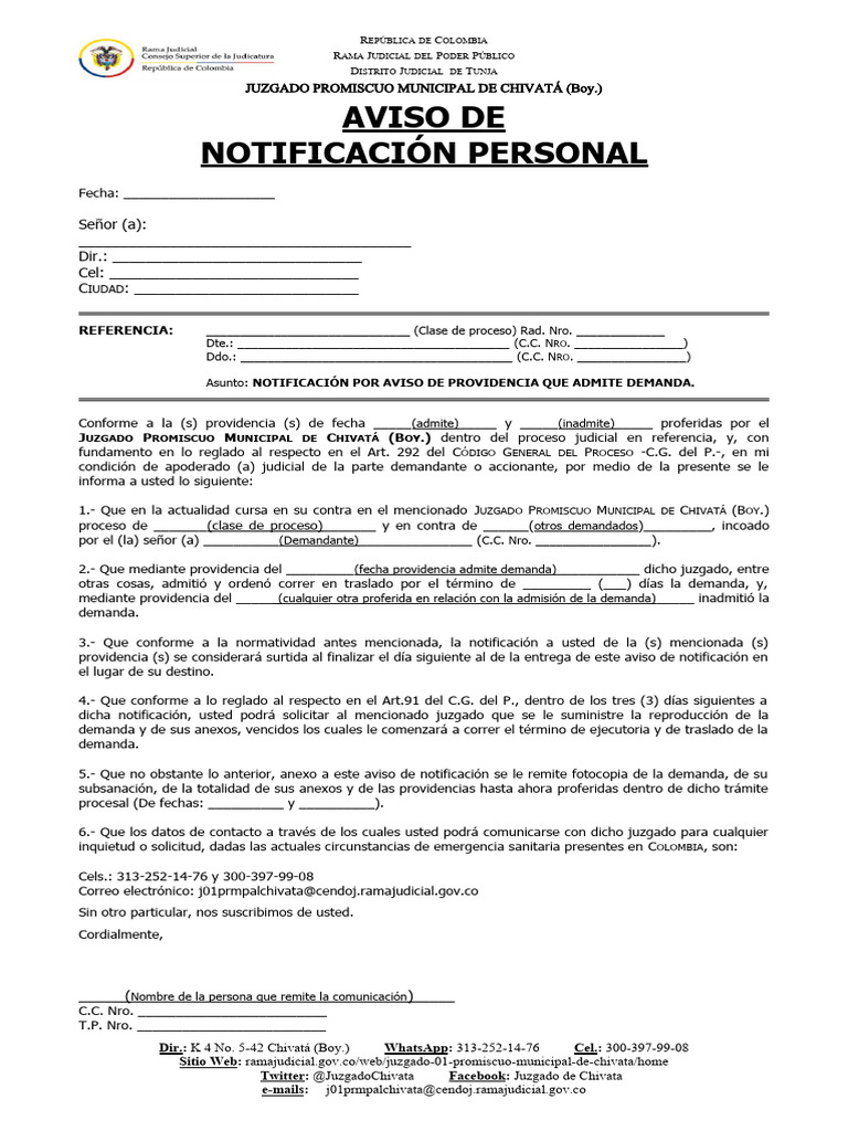 Formato Citatorio y Aviso Notificación | PDF | Esfera pública | Gobierno