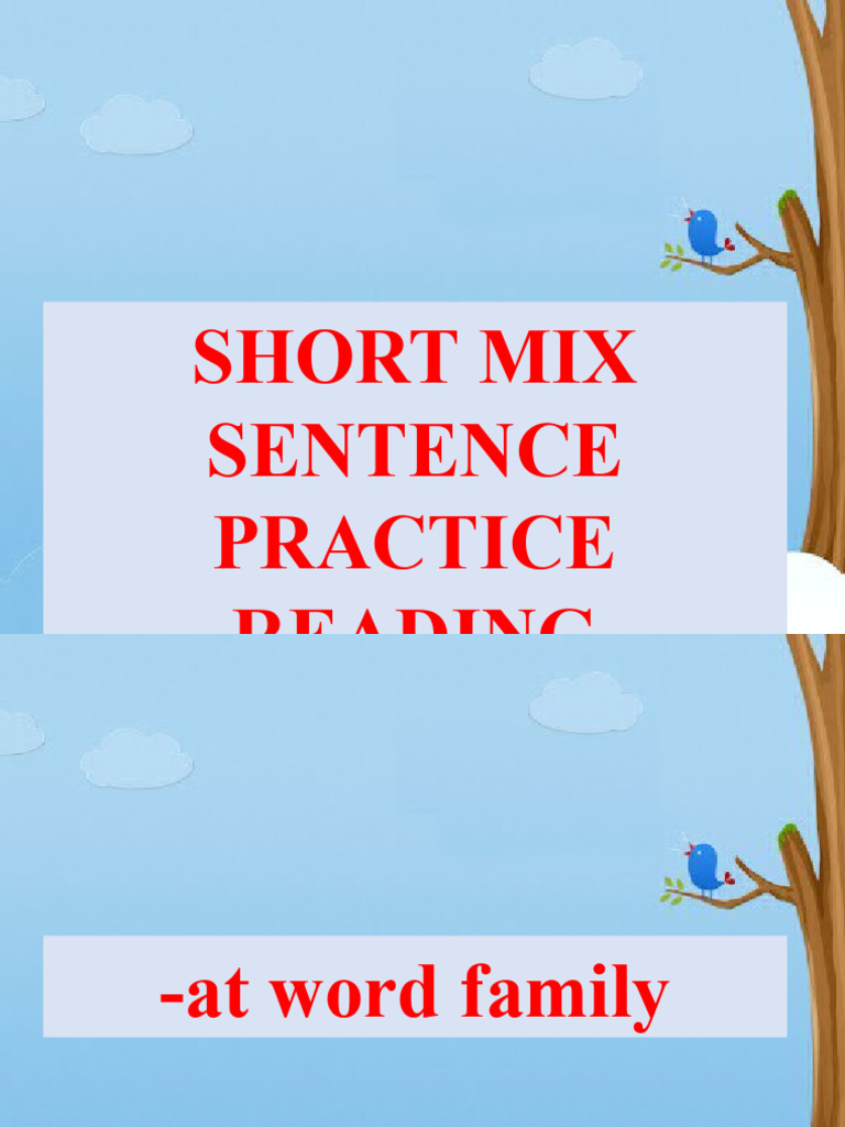 Word Family Sentences Mix | PDF | Home & Garden