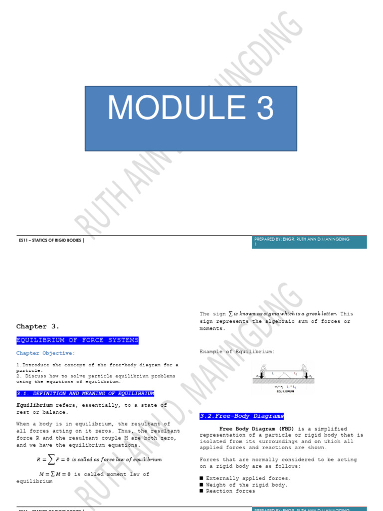 ES 11-Module03 | PDF | Force | Applied And Interdisciplinary Physics