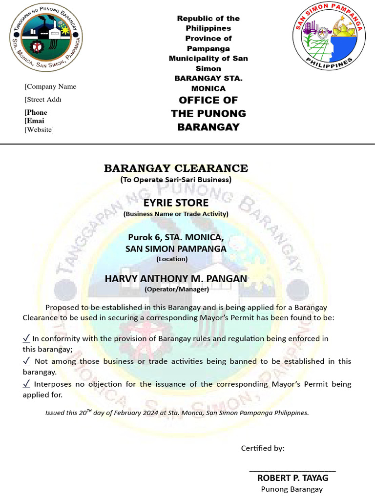 Brgy Residency | PDF | Justice | Crime & Violence