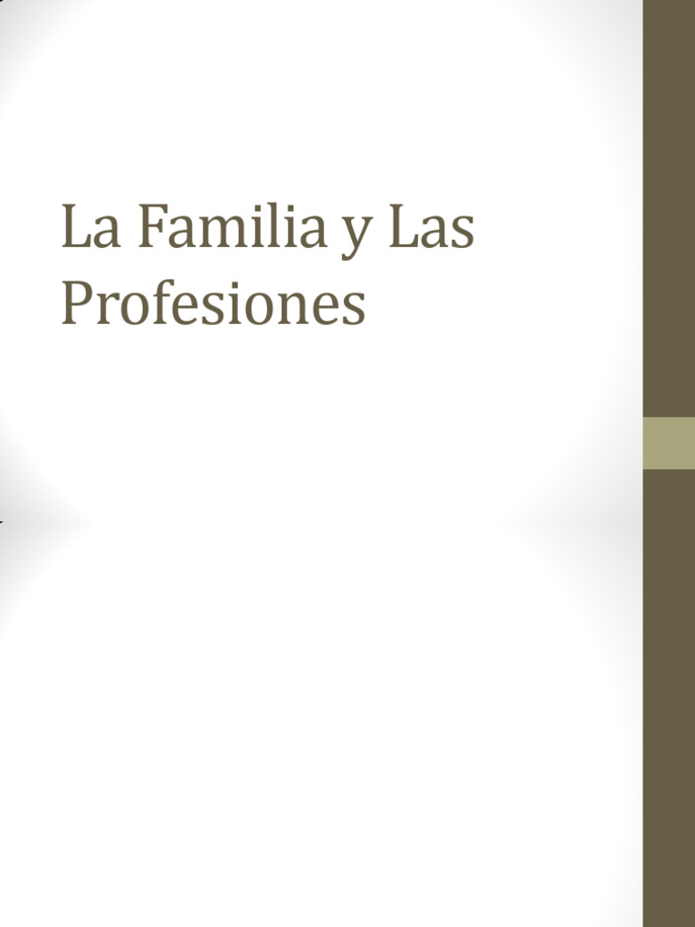 La Familia y Las Profesiones | PDF | Parentesco | Aniversários