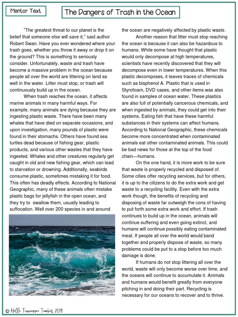 Argumentative Essay Example | PDF | Waste | Plastic