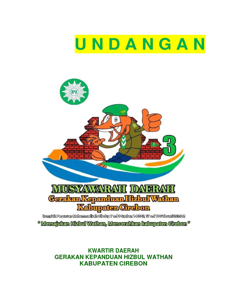 Undangan Musda HW Cirebon 2024 | PDF | Pengelolaan Keuangan & Uang ...