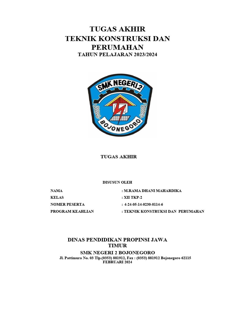 Cover Tugas Akhir | PDF | Teknologi & Rekayasa